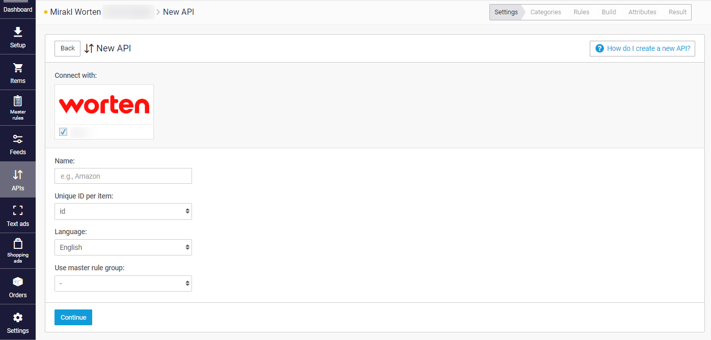 Setting up a Worten API – Channable
