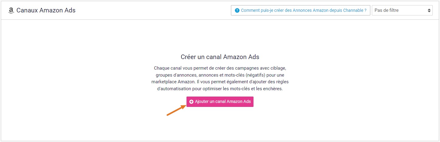 Créer une connexion Amazon Ads – Help Center - Channable