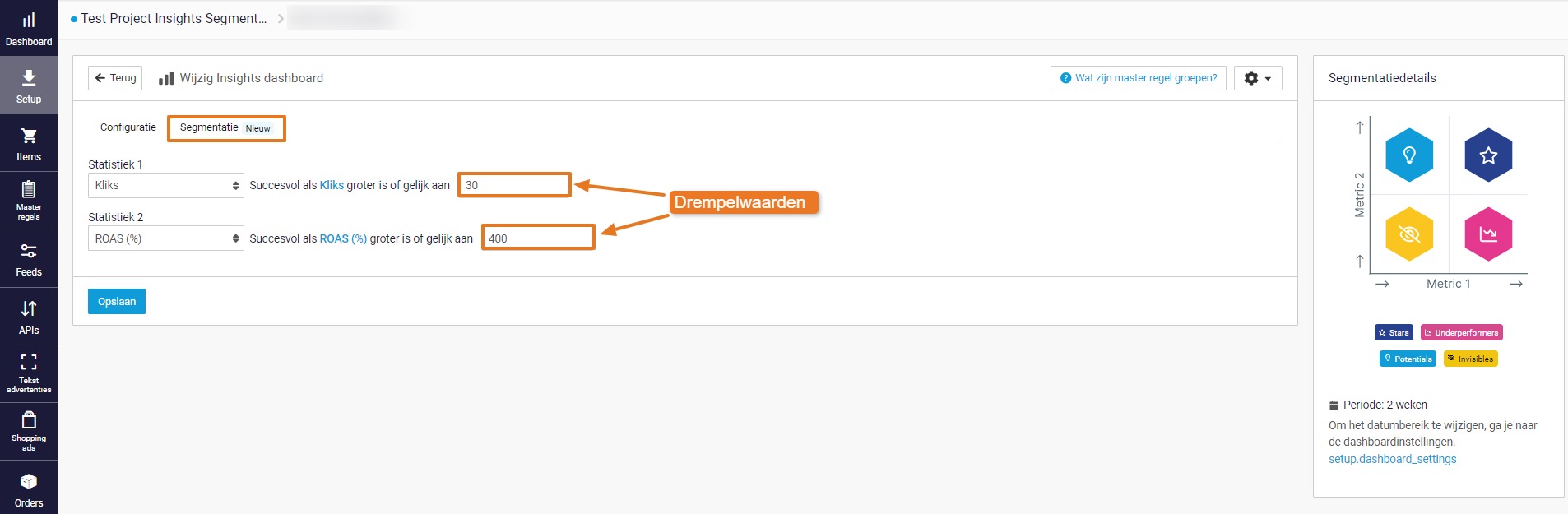 Het opzetten van Performance Segmentation – Channable