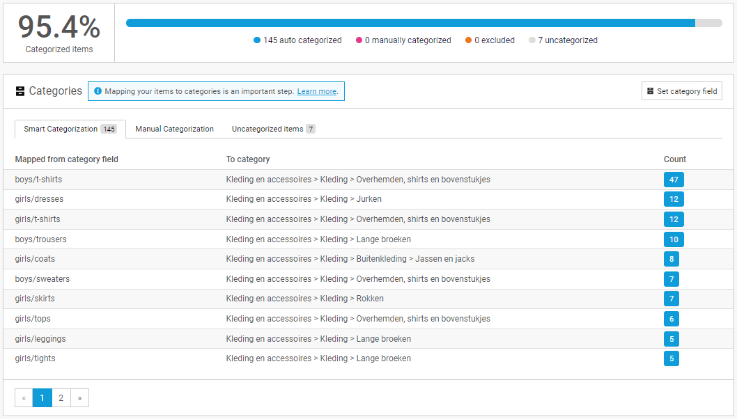 Feed setup - Categories step – Help Center - Channable