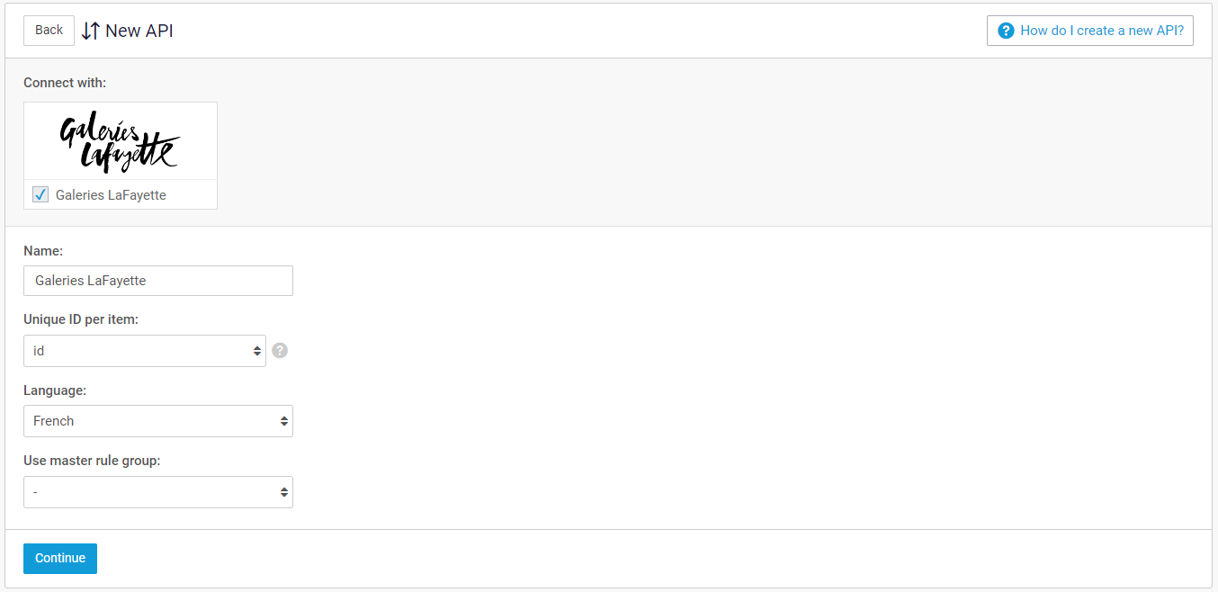 Setting up a Galeries LaFayette API – Help Center - Channable