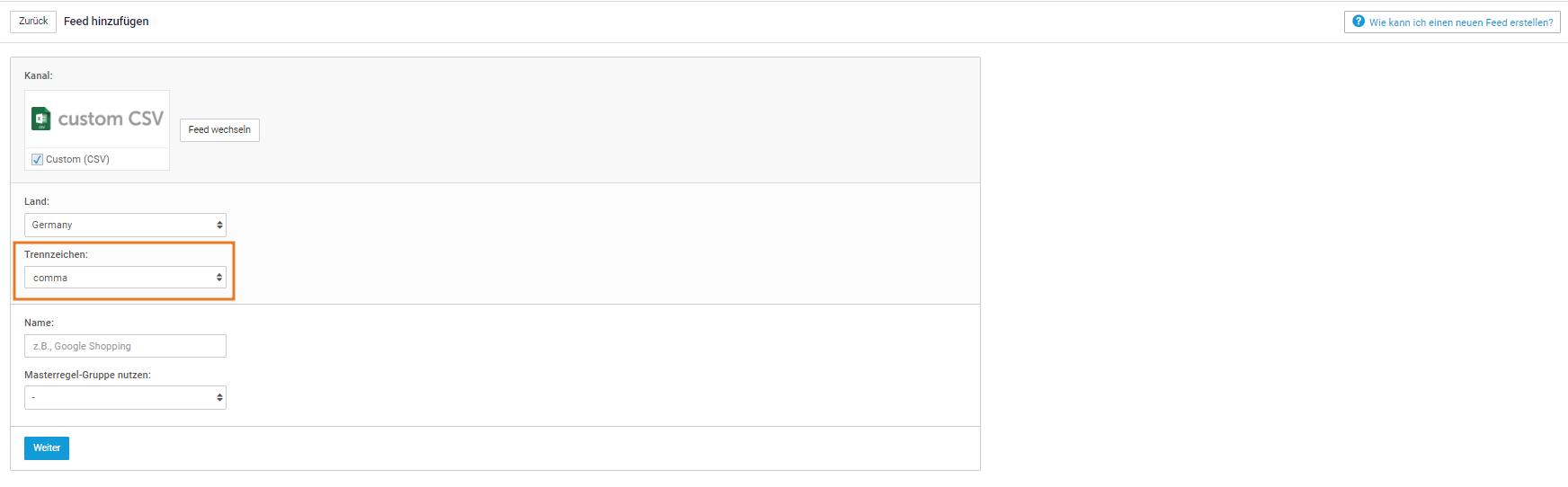 Einen Custom CSV Feed erstellen – Help Center - Channable
