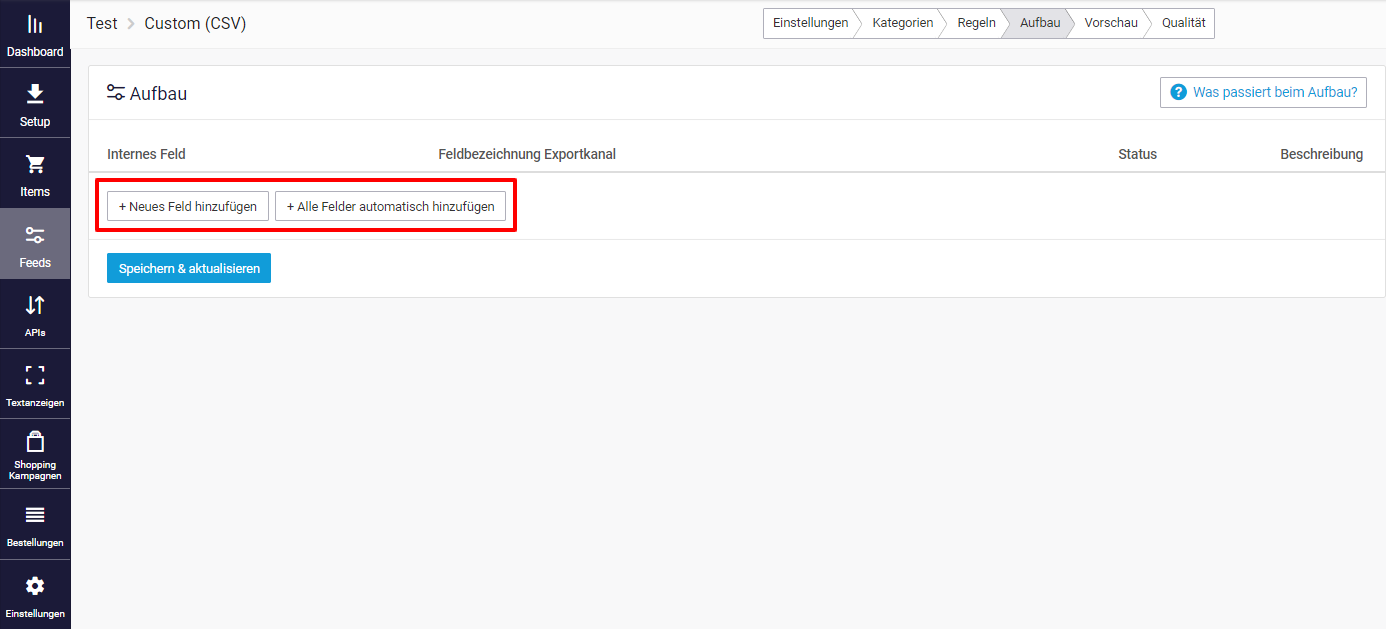 Einen Custom CSV Feed erstellen – Channable