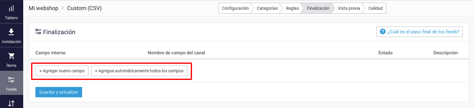 ¿Cómo configurar un feed CSV personalizado? – Channable
