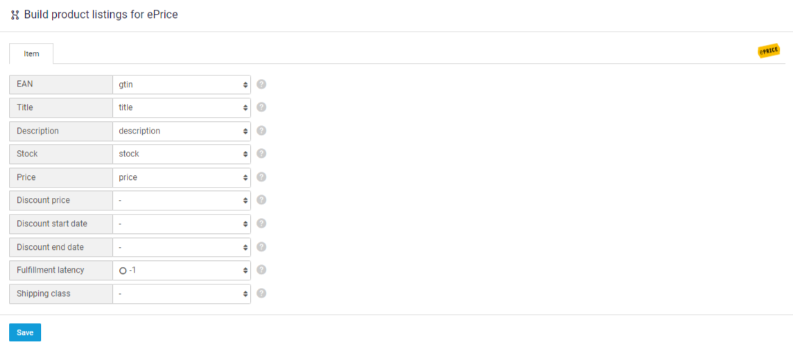 Setting up an ePrice API – Channable