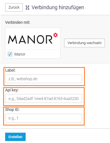 Eine Manor API einrichten – Channable