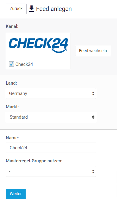 Einen Check24 Feed einrichten – Help Center - Channable
