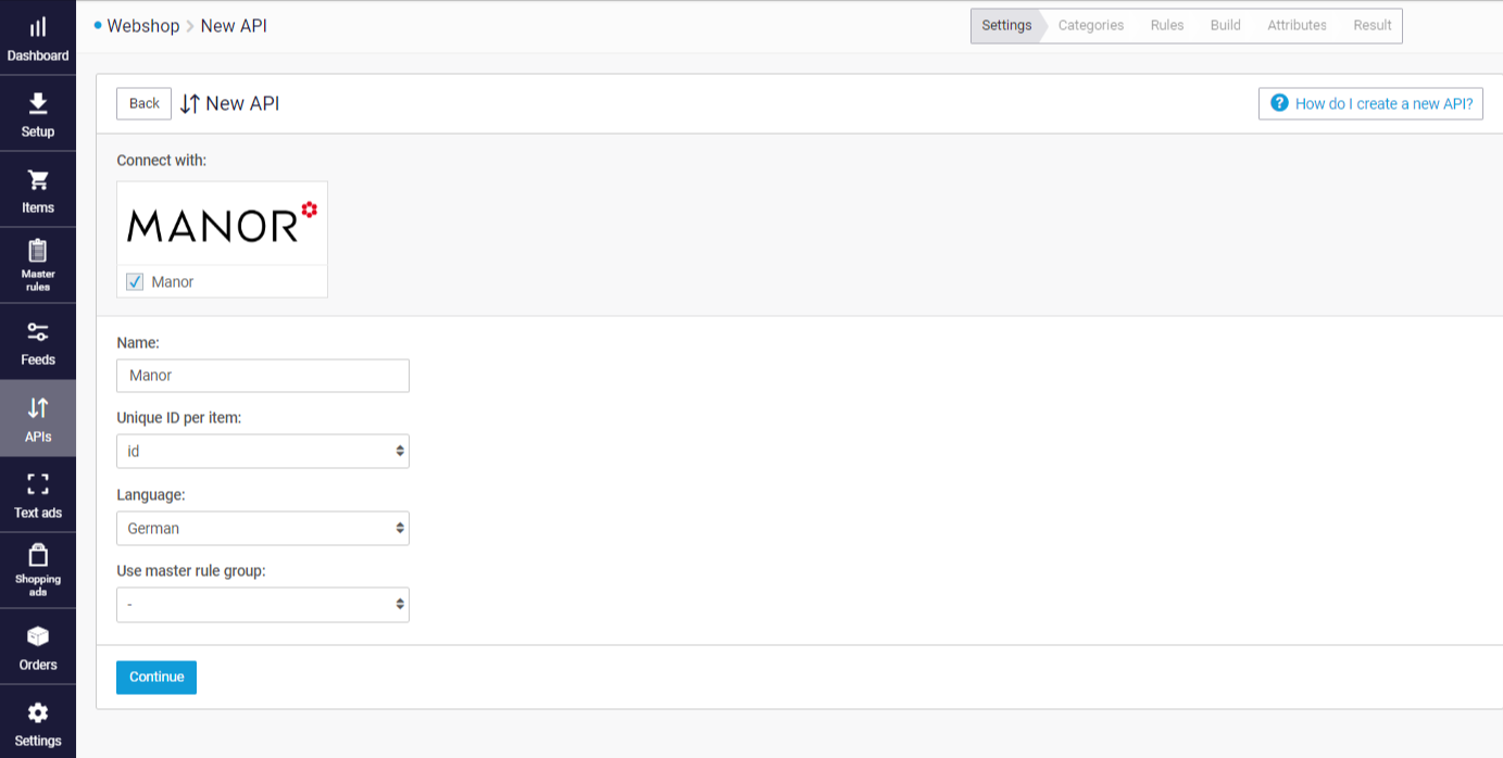 Setting up a Manor API – Channable