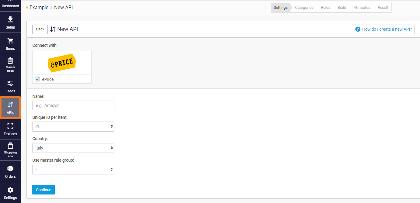 Setting up an ePrice API – Channable