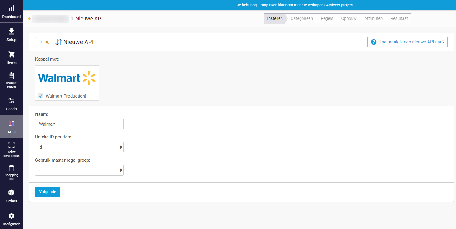 Een Walmart API opzetten – Help Center - Channable