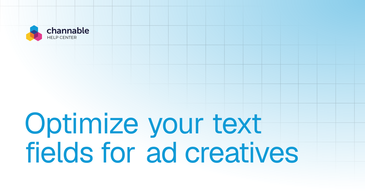 Optimize your text fields for ad creatives | Manage & improve product ...
